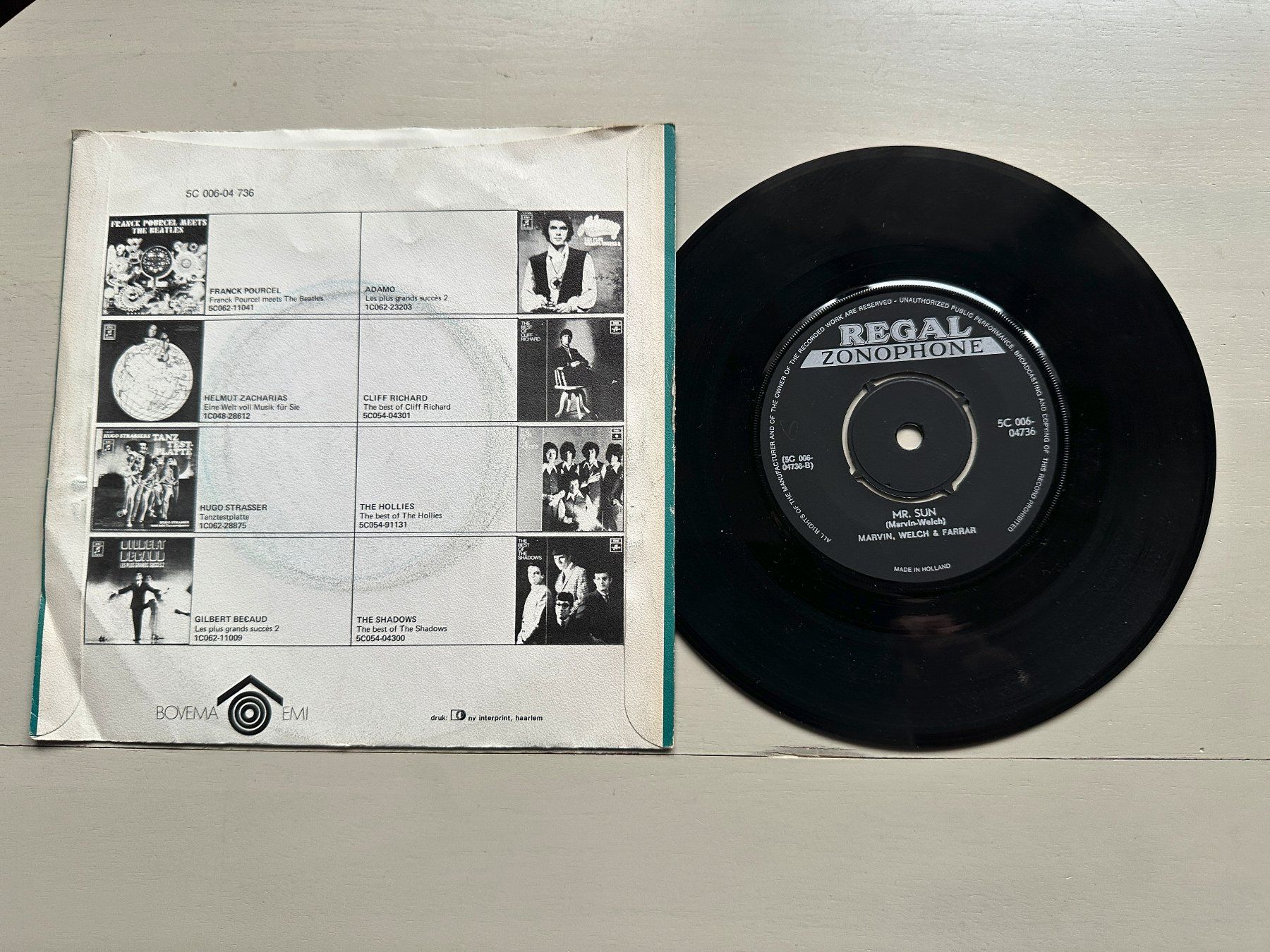 MARVIN WELCH & FARRAR SHADOWS HANK tolle Single Kult 70's (Gebraucht ...