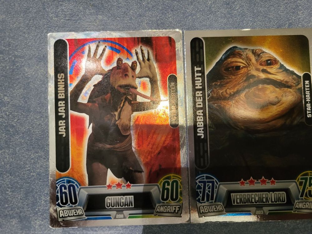 Star Wars Karten - Jar Jar Binks & Jabba (Gebraucht) in Langenbruck für ...