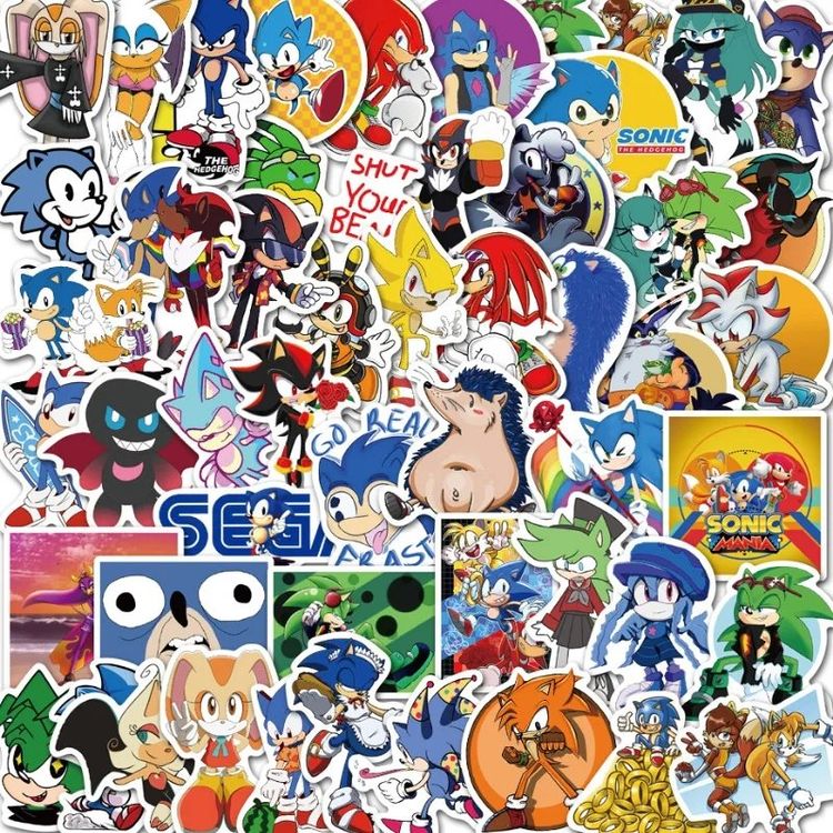 50 Sonic the Hedgehog Sticker / Aufkleber (fabrikneu, ovp) (Neu und ...