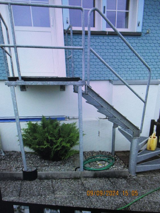 Stahltreppe Auen Mit Podest Gebraucht