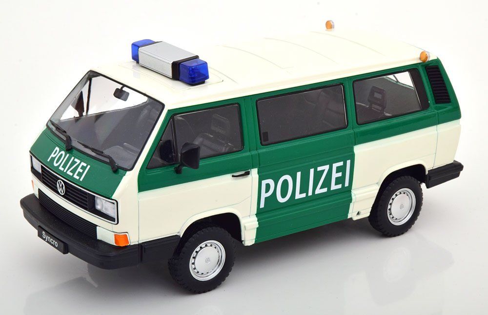 VW T3b Bus 1985-1992 "Polizei Deutschland grün / weiss" 1:18 (Neu und ...