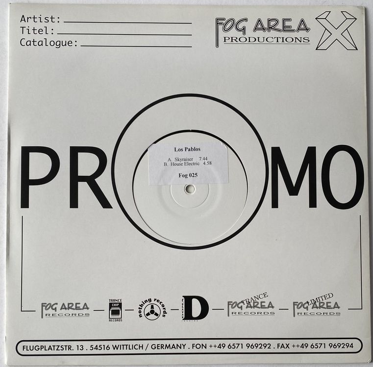 Los Pablos, Skyraiser (Trance, Hard Trance) RARE VINYL !!! (D'occasion ...