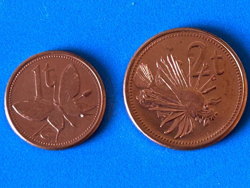 Papua New Guinea - 1 & 2 Toea coins | Kaufen auf Ricardo