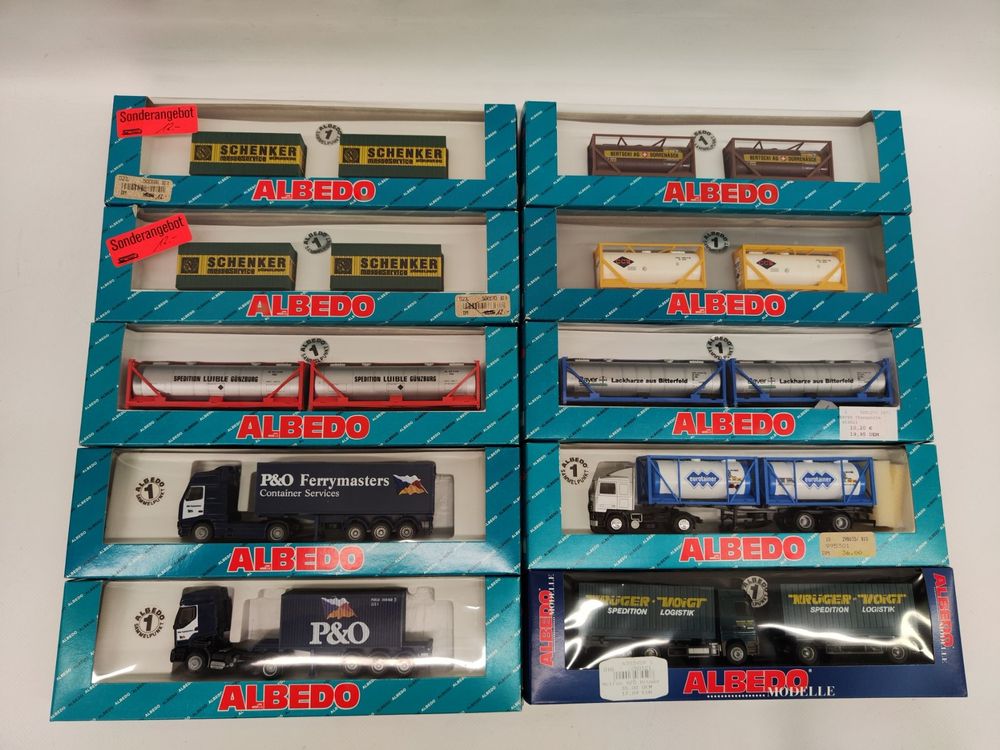 N8 Lot Modellbahn Albedo Modelle LKW Transporter Container (Gebraucht ...
