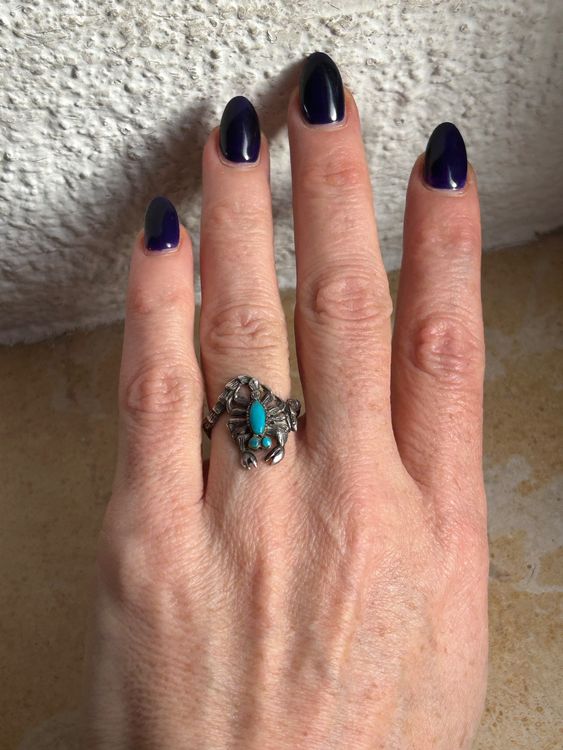 Skorpion Ring, Silber mit Türkis Stein (Grösse 54) (Gebraucht) in ...