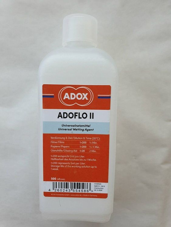ADOX ADOFLO II Netzmittel 500 ml Konzent (Neu und originalverpackt) in ...