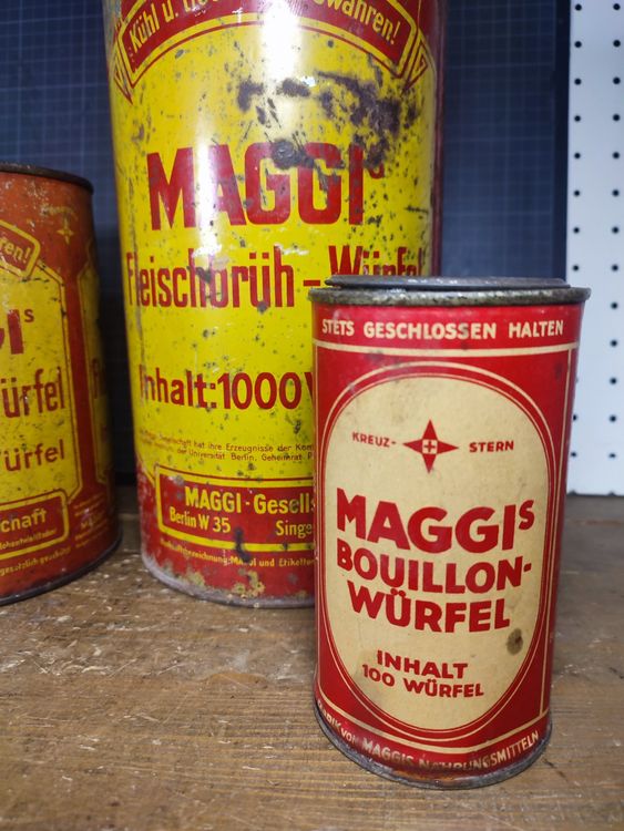 3 Wunderschöne seltene antike Blechdose MAGGI | Kaufen auf Ricardo
