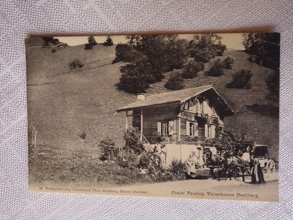 PK / Chalet Pension Weisstannen Hasliberg mit Postkutsche (Gebraucht) in Brugg AG für CHF 15 ...