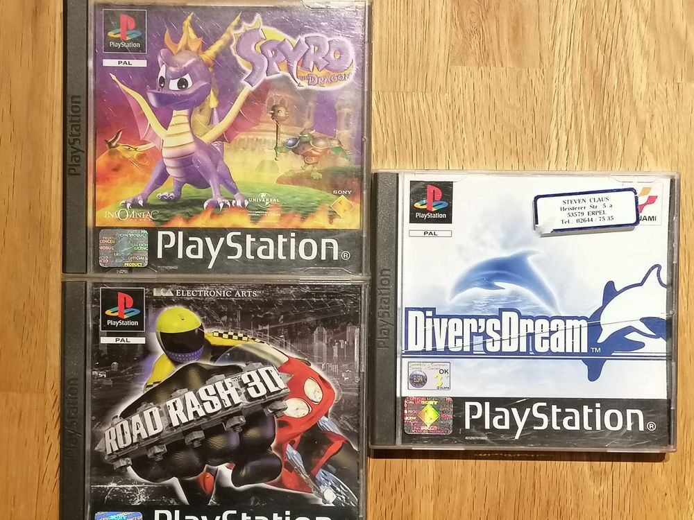 PS1, 7 Spiele!! Tekken 3, Tomb Raider, Spyro, Worms | Kaufen auf Ricardo