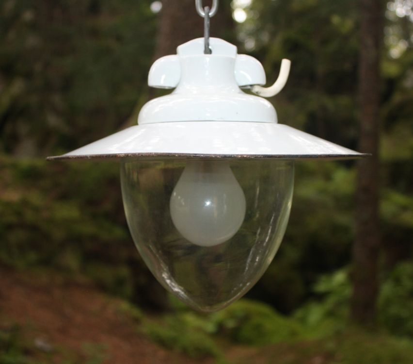 Stalllampe Hoflampe Hängelampe Emaille Deckenlampe Lampe (Gebraucht) in ...