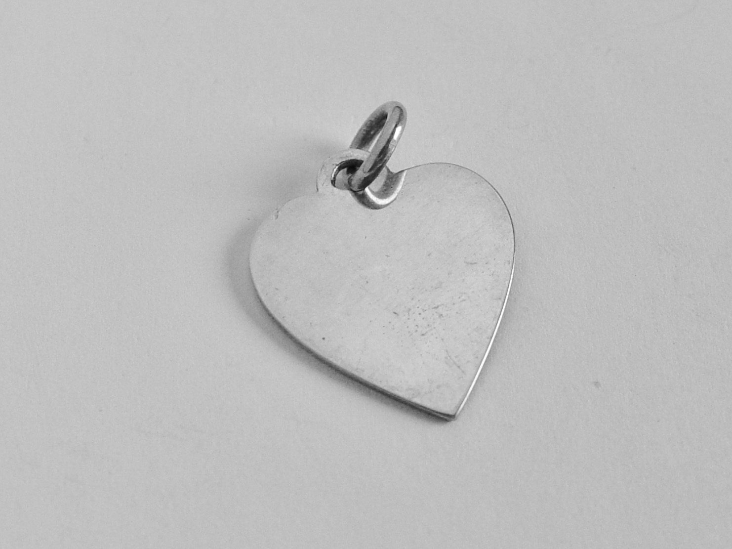 Silberplättchen Herzform (dog tag) zum gravieren, Silber 925 (Gebraucht ...