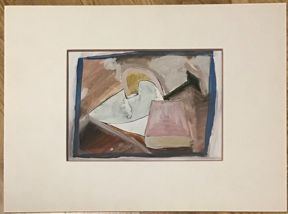 Abstrakte Mischtecknik Monogrammiert | Kaufen auf Ricardo