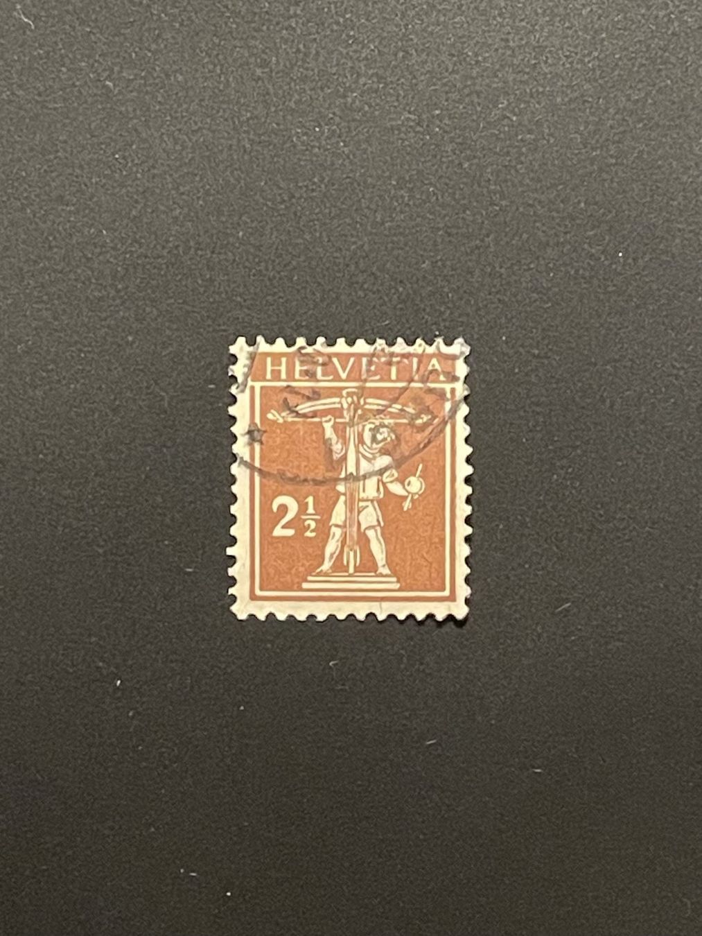 1918 Tellknabe mit Armbrust bräunlichlila 2 1/2 Rp 136 ʘ (Gebraucht) in ...