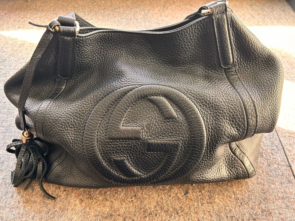 GUCCI Soho black leather big Shopper Handtasche gross (Gebraucht) in ...