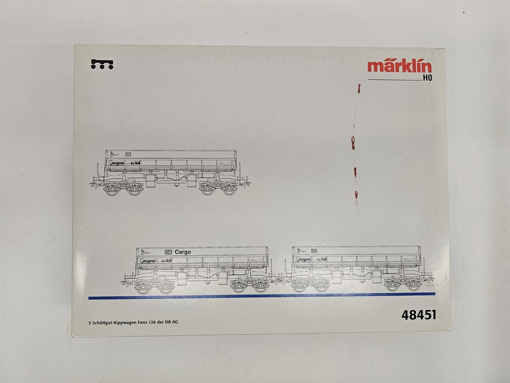 N39 MÄRKLIN 48451 3 Schüttgut-Kippwagen Fans 126 der DB | Acheter sur ...