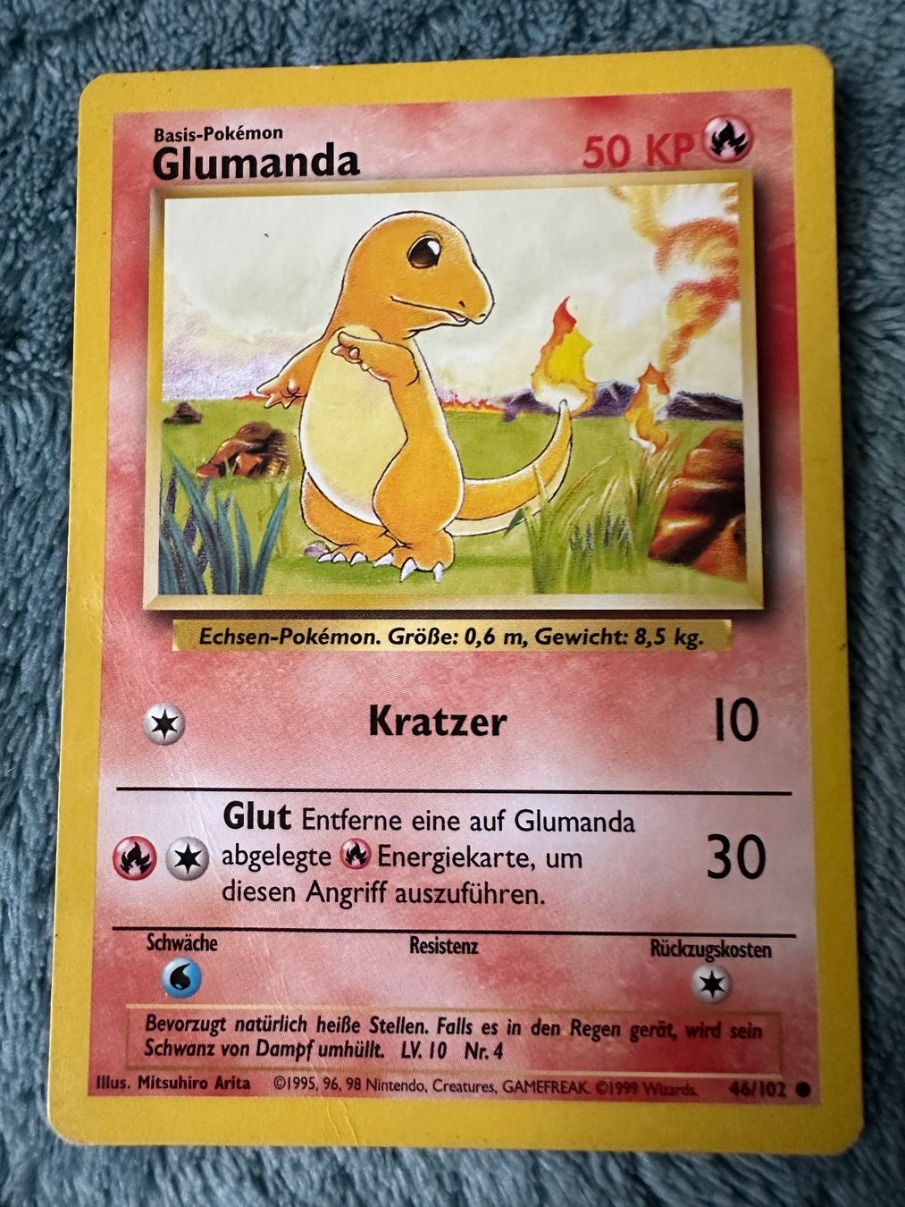 Glumanda 46/102 Pokemon Karte Base Set 1999 (Gebraucht) in Schleinikon ...