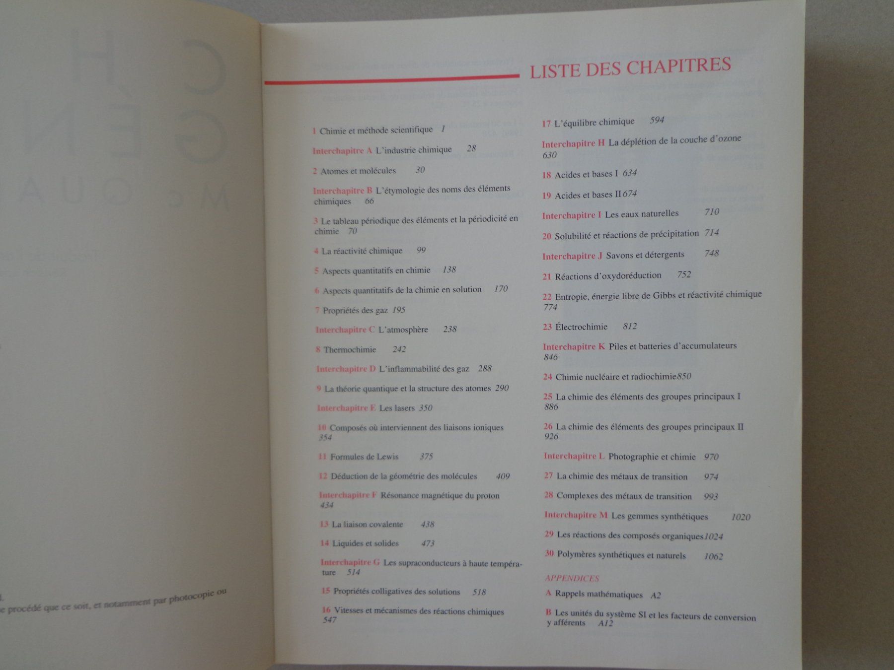 Livre Chimie générale De Boeck Université Mc Quarrie/Rock (D'occasion) à Le Locle pour CHF 39 ...