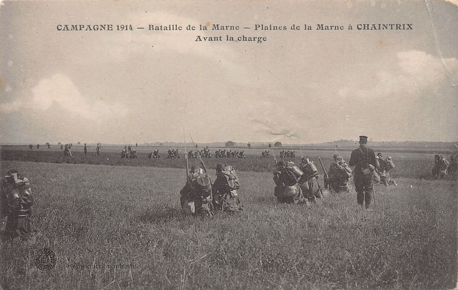 Bataille de la Marne, Plaines de Chaintrix, avant la charge (Gebraucht ...