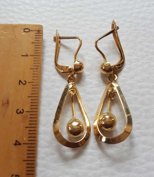 Gold 750 Massiv Ohrringe 18 karat | Kaufen auf Ricardo
