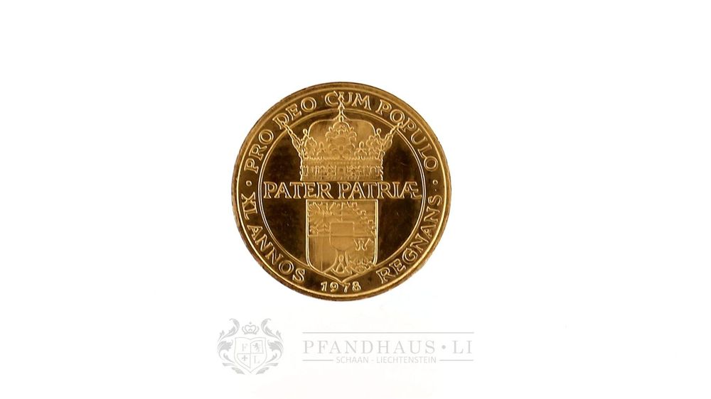GOLDMEDAILLE FRANZ JOSEF II FÜRSTENTUM LIECHTENSTEIN 1978 (Gebraucht) in Schaan für CHF 101 ...