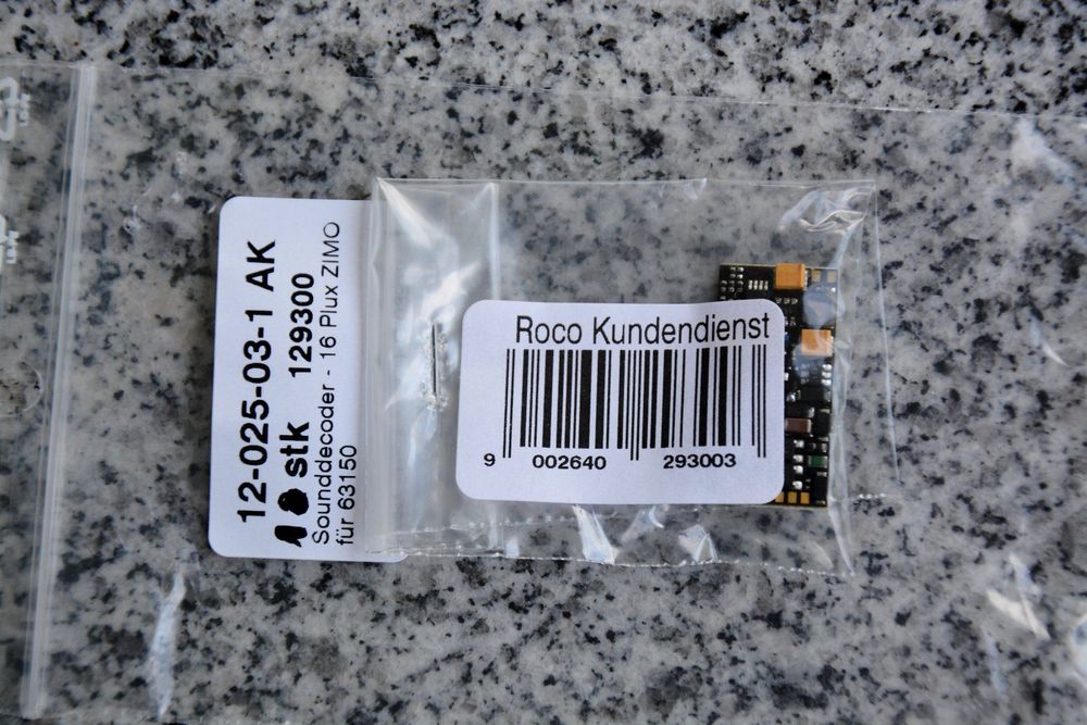 Roco Sounddecoder für SBB ICN (Gebraucht) in Brittnau für CHF 101 – mit ...