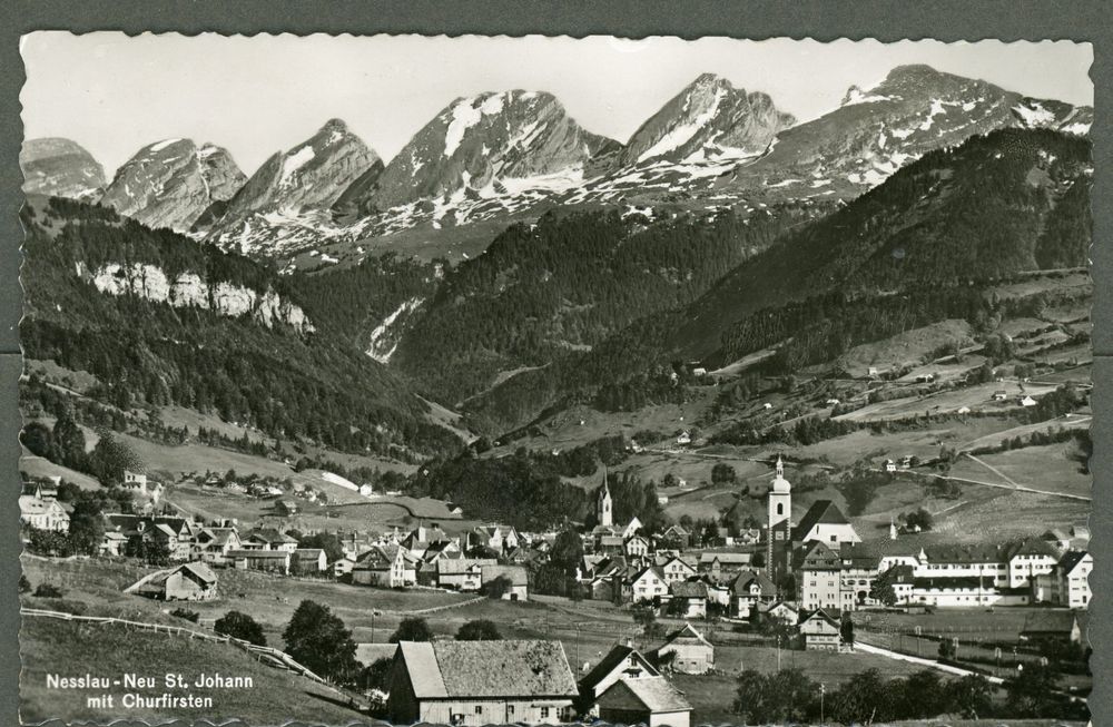 AK sw Nesslau SG Neu St. Johann, mit Churfirsten ≈ 1938 | Kaufen auf Ricardo
