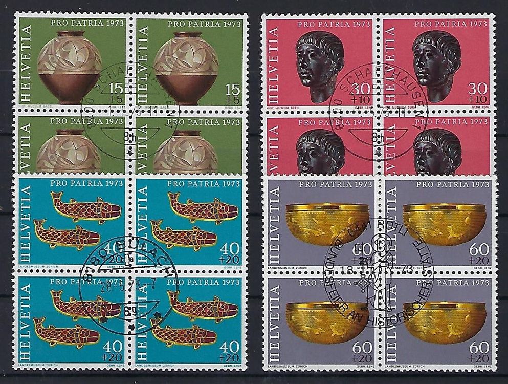 1973 Pro Patria Viererblocks 14965 (Gebraucht) in Lunden für CHF 2 – mit Lieferung auf Ricardo ...