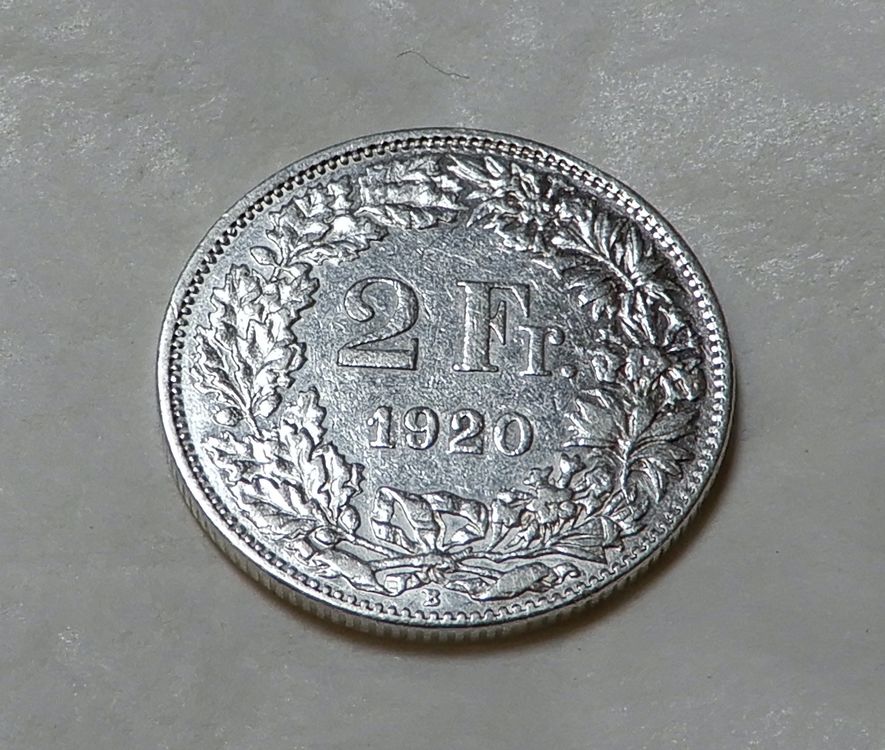 Silber Münze, 1920 , 2 Franken | Kaufen auf Ricardo