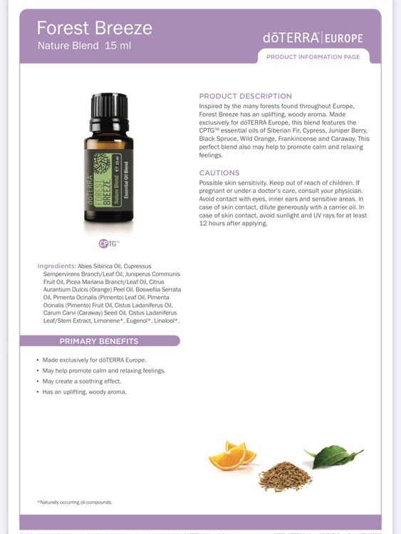 doterra Ölmischung Forest Breeze (Waldmischung) 15ml (Neu und originalverpackt) in Tecknau für ...