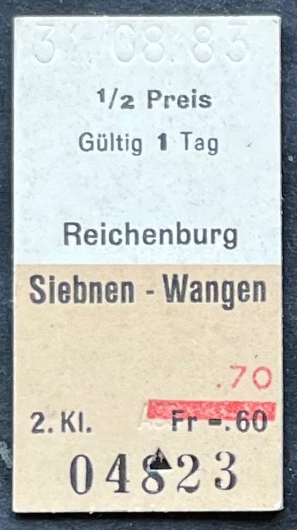 Reichenburg Siebnen - Wangen/ 1983 (Gebraucht) in Wabern für CHF 2 – mit Lieferung auf Ricardo ...