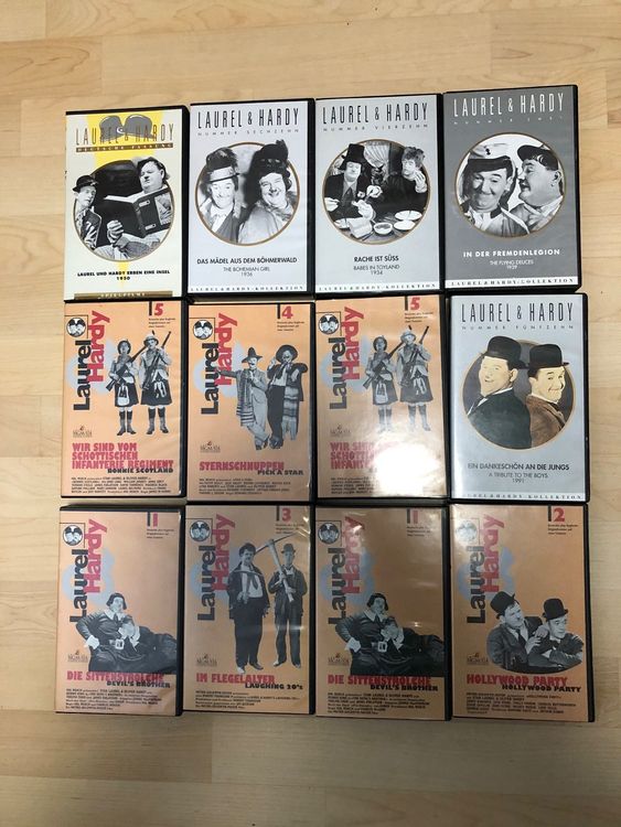 VHS Sammlung Laurel & Hardy Dick & Doof 12 VHS deutsch (Gebraucht) in ...