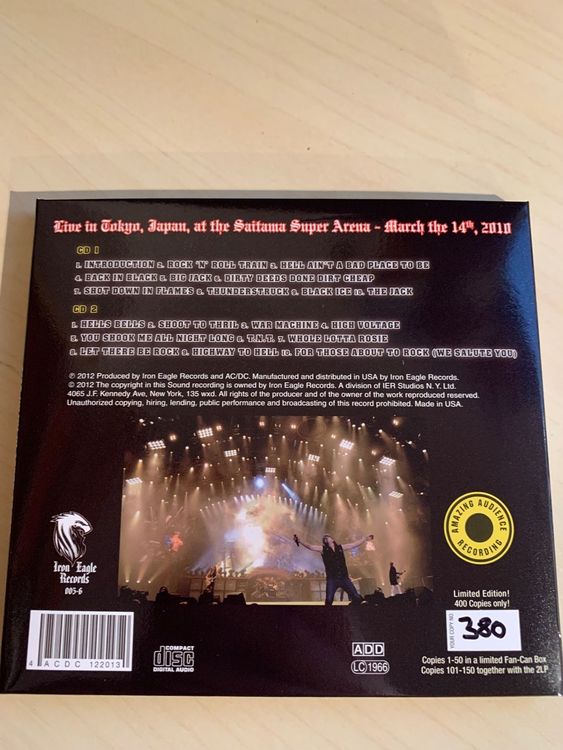 AC/DC - Hells Bells in Japan 2010/limited edition/Live 2CD | Kaufen auf Ricardo