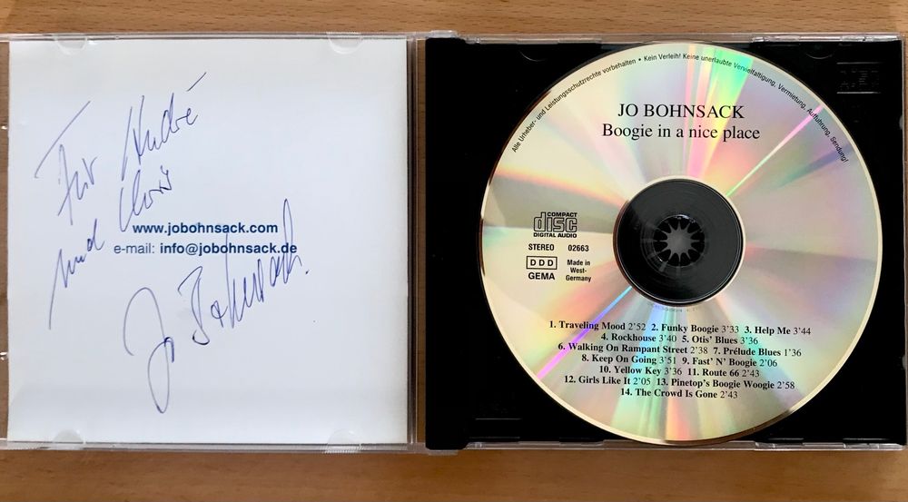 CD Jo Bohnsack - Boogie In A Nice Place (Gebraucht) in Zürich für CHF 8 ...