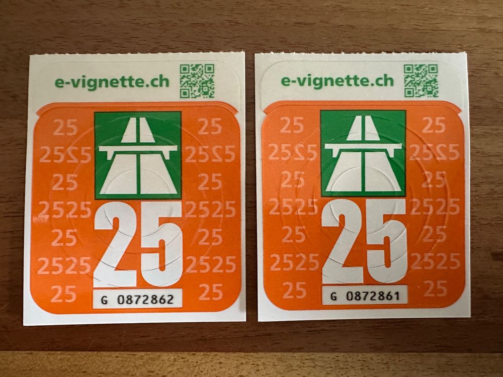2 x Autobahnvignetten 2025 (Neu und originalverpackt) in St.Gallen für ...
