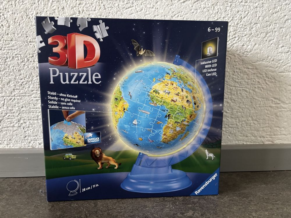 Ravensburger 3D Puzzle Globus mit LED-Beleuchtung (Gebraucht) in ...