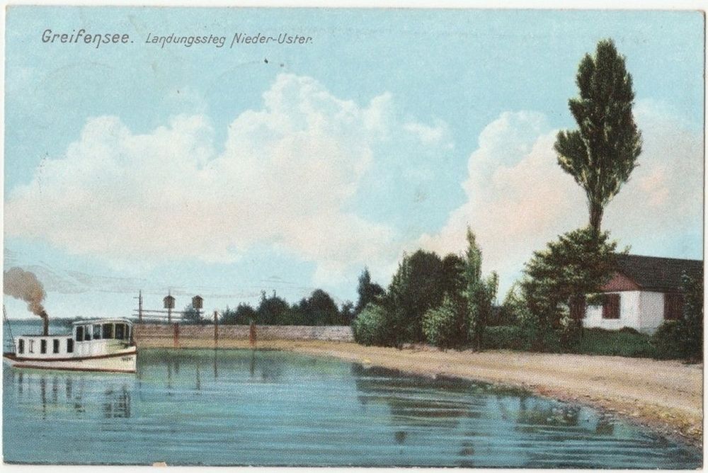 Greifensee: Landungssteg bei Niederuster - (1908) | Kaufen auf Ricardo