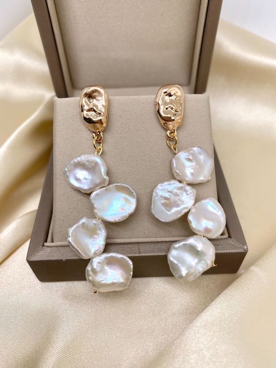 Barock Perlen Ohrringe / echte | Kaufen auf Ricardo