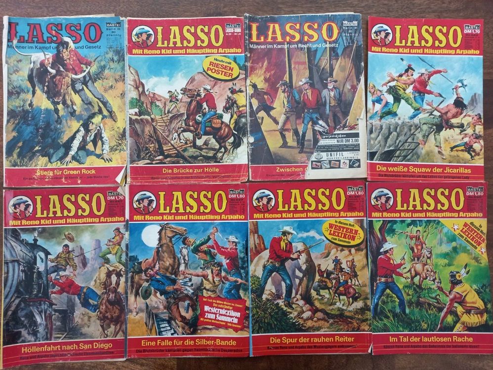 8 alte Lasso Comics von Bastei | Kaufen auf Ricardo