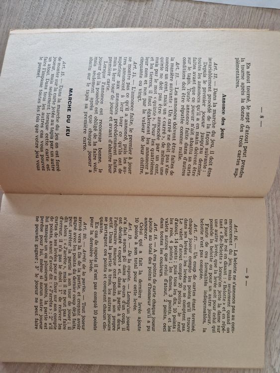 règlement du jeu de la belote (Gebraucht) in jussarupt für CHF 16 – mit ...