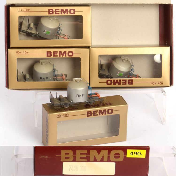 BEMO RhB 4er-Wagenset Zementwagen Uce, OVP, H0m | Kaufen auf Ricardo