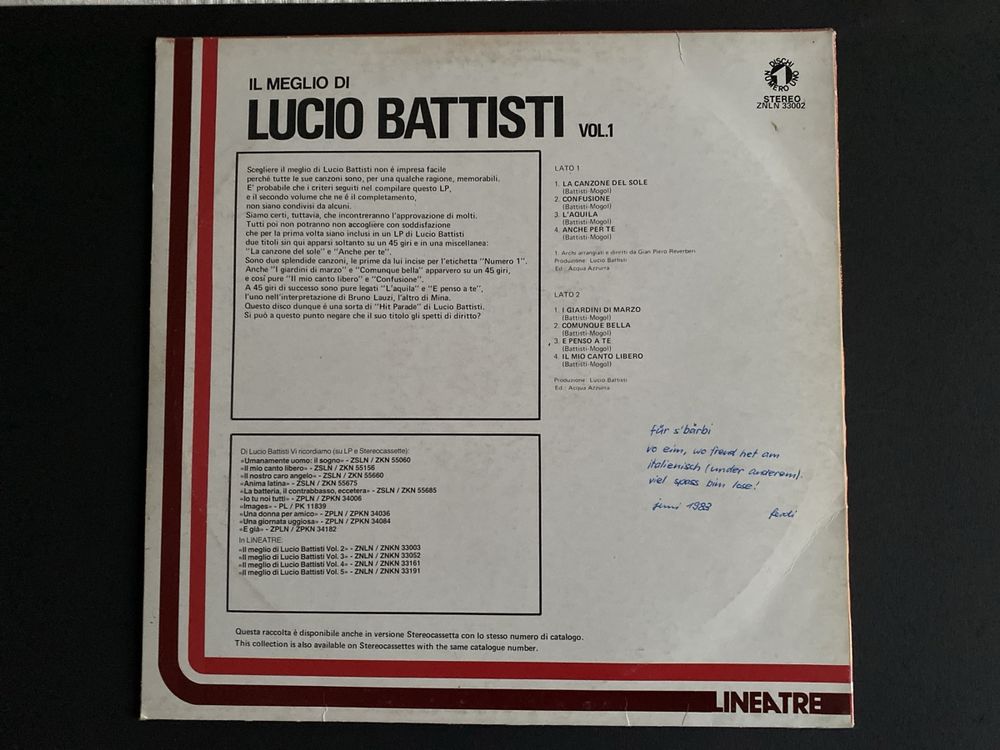 Lucio Battisti - Il Meglio Di Lucio Battisti Vol. - LP (Gebraucht) in ...