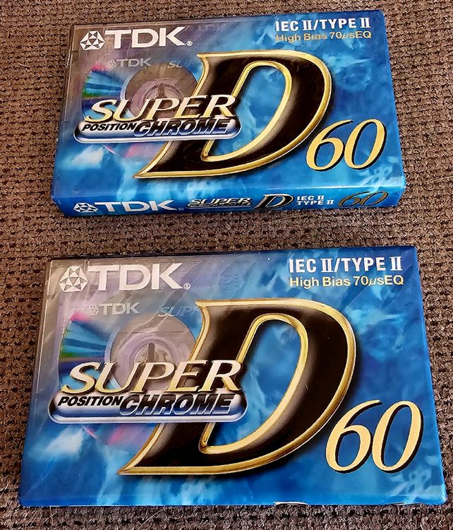 💥 2 TDK "SUPER CHROME D60" type II💥 (Neuf avec emballage d'origine) à ...