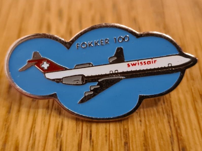 Pin, Swiss Air, Fokker 100 (Gebraucht) in Winkel für CHF 5 – mit ...