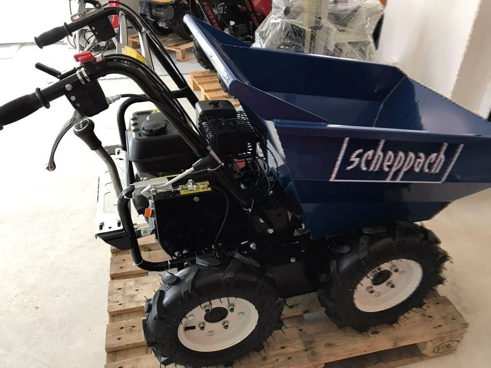 Mini Dumper Scheppach 300kg 6,5PS mit 4 luft gefüllten Räder (Neu und ...
