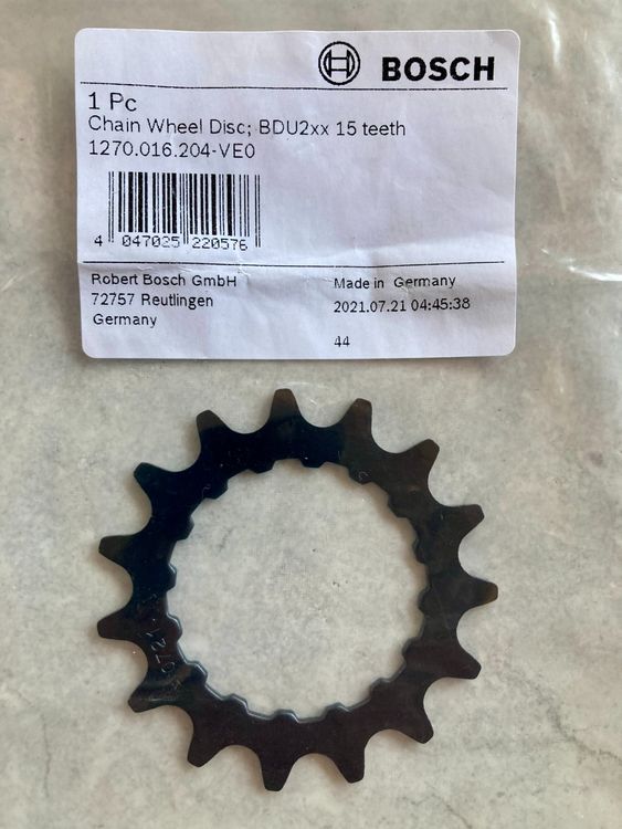 Bosch Kettenblatt / Chain Wheel Disc BDU2xx (15 teeth) (Neu und ...