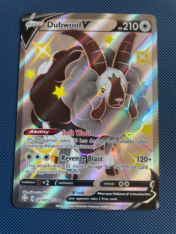 Pokemon Dubwool V Shiny Top Rare Fullart Rare Selten | Kaufen auf Ricardo