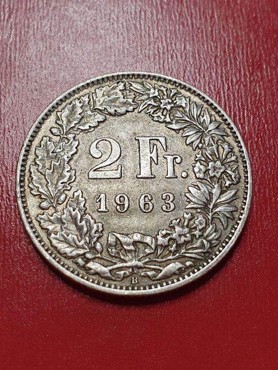 Schweizer Silbermünze Fr. 2.00, J. 1963 | Kaufen auf Ricardo