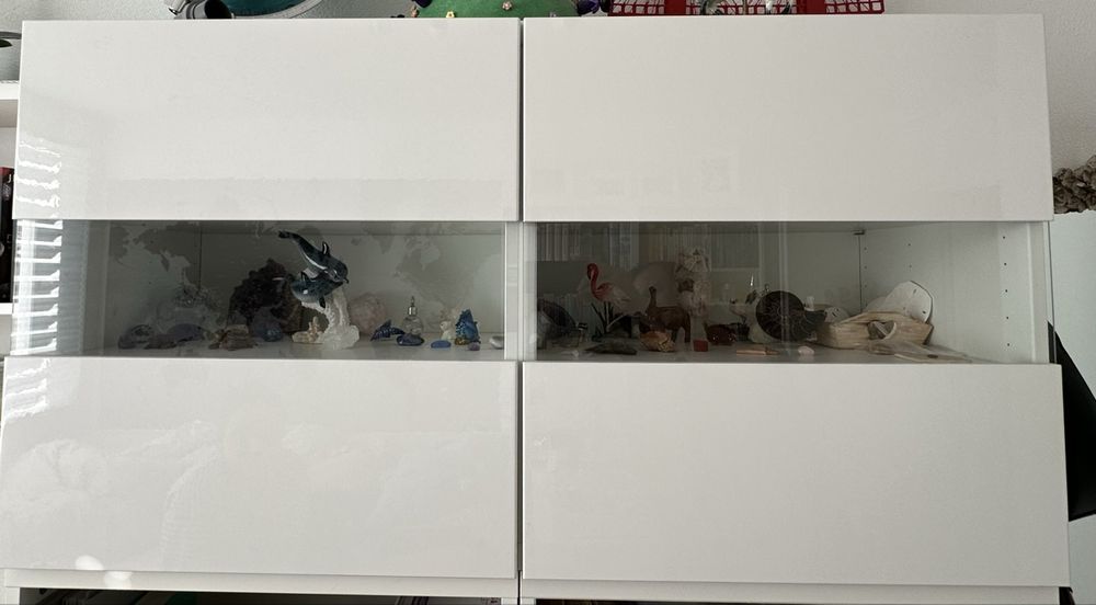 Imagedetailikea Besta Vitrine Hochglanz Wei Mit Glas In 22763 Hamburg For 8500 2022 09 01818610