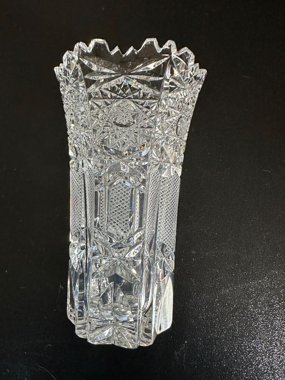 Kristall-Vase echt böhmisch, wunderschön und unbenutzt (Gebraucht) in ...