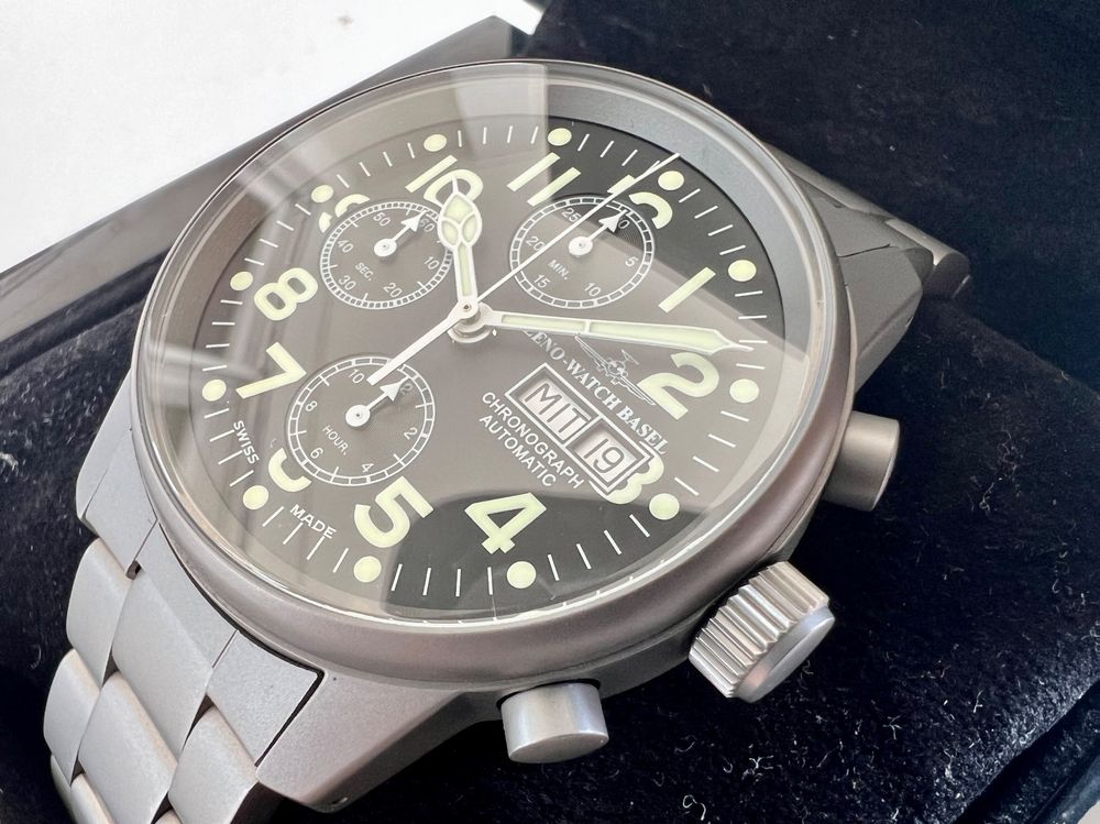ZENO Classic Chrono Day-Date, Automatic 7750, All Titanium (Neu und ...